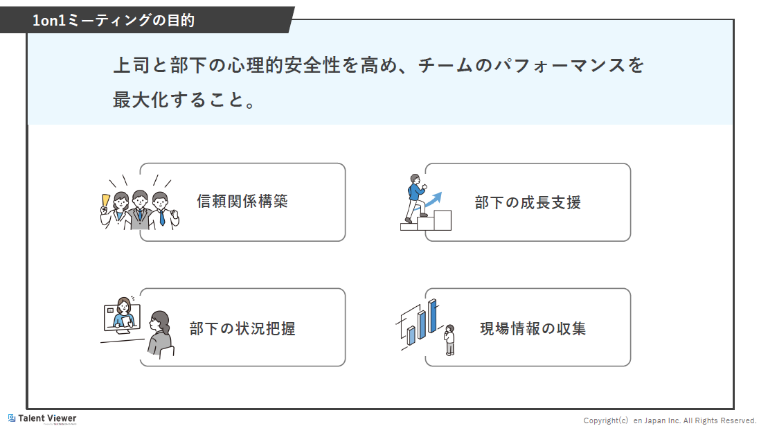 1on1で話すべき5つのテーマ | TalentViewer（タレントビューアー）